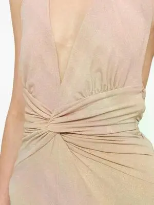 NISSA Glittered Maxi Dress - Neutrals