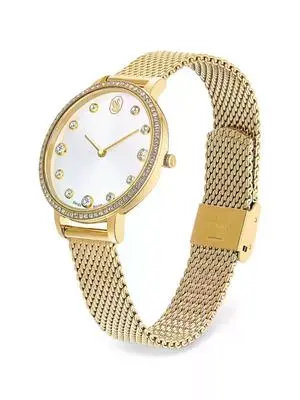 SWAROVSKI Clarica 35mm Gold-tone Crystal Embellished Watch