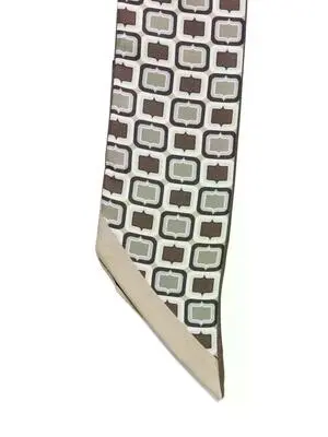 Tagliatore Geometric Patterned Scarf - Neutrals