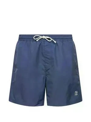 Brunello Cucinelli Logo Swim Shorts - Blue