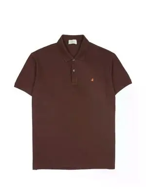 BROOKSFIELD Logo-embroidered Polo Shirt - Brown