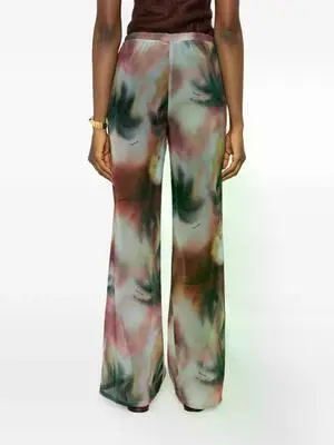 Patrizia Pepe Floral Print Trousers - Red