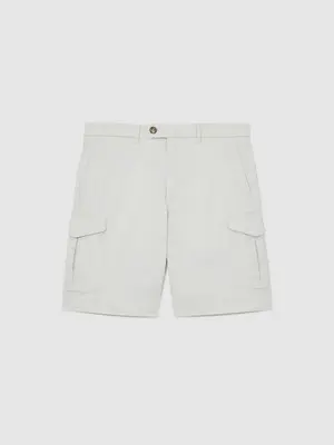 REISS Cotton Cargo Chino Shorts