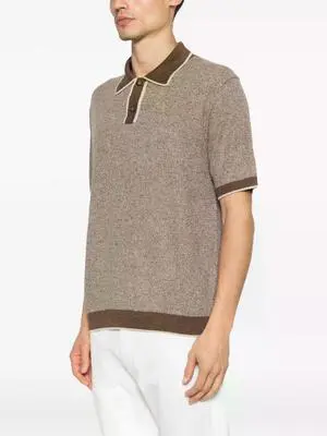 Canali Textured Polo Shirt