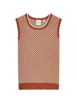 Varley Jenson Patterned Top - Brown