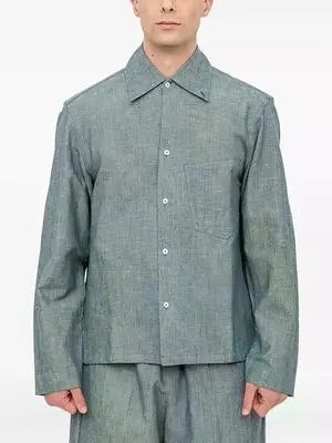 SETCHU Long-sleeve Chambray Shirt - Blue