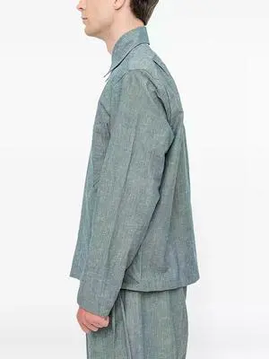 SETCHU Long-sleeve Chambray Shirt - Blue