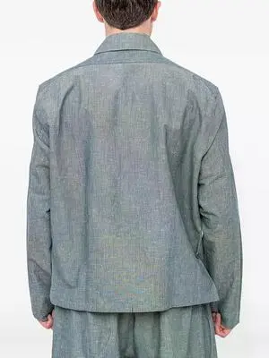 SETCHU Long-sleeve Chambray Shirt - Blue