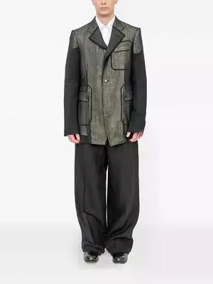 SETCHU Metallic-effect Panelled Blazer
