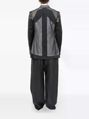 SETCHU Metallic-effect Panelled Blazer