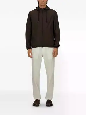 Herno Drawstring Hooded Jacket - Brown