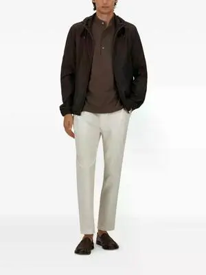 Herno Drawstring Hooded Jacket - Brown