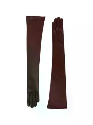 PETAR PETROV Opera Leather Gloves - Brown