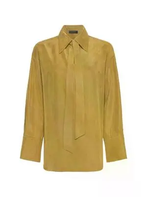 ELENA MIRÒ Linen-blend Shirt With Tie Detail