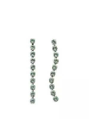 FORTE_FORTE Crystal-detailing Dangling Earrings - Silver