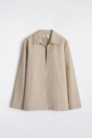 Cos Tailored Open-collar Nylon Shirt