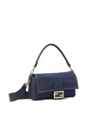 Fendi Baguette Reversible Denim Shoulder Bag