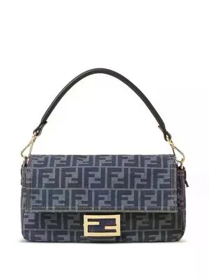 Fendi Baguette Reversible Denim Shoulder Bag