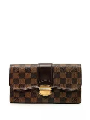 LOUIS VUITTON 2011 Damier Ebene Sistina Portefeuille Wallet Long Wallets - Brown