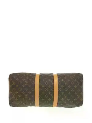 LOUIS VUITTON 1997 Monogram Keepall 45 Travel Bag - Brown