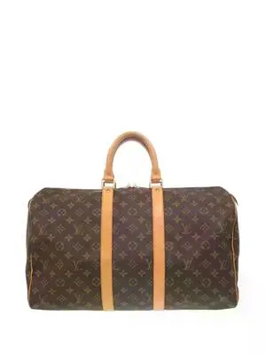 LOUIS VUITTON 1997 Monogram Keepall 45 Travel Bag - Brown
