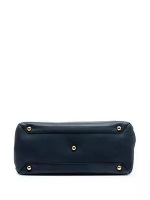 Burberry Leather And House Check Banner Satchel