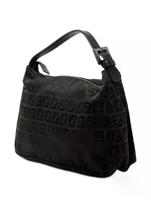 Fendi 2000-2010 Zucchino Canvas Handbag - Black