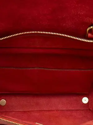 Celine 2015 Mini Leather Belt Bag Satchel - Red