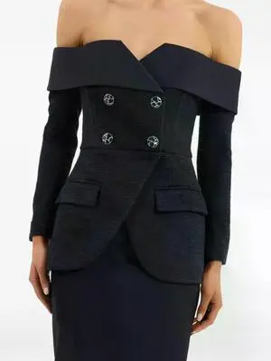 Rebecca Vallance Off-shoulder Midi Dress