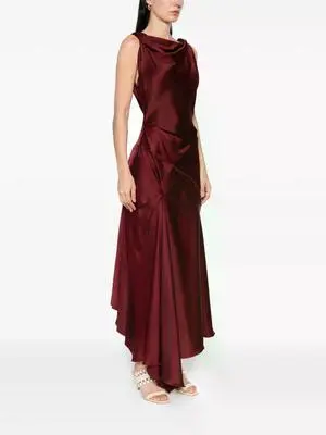 Victoria Beckham Draped Midi Dress - Red