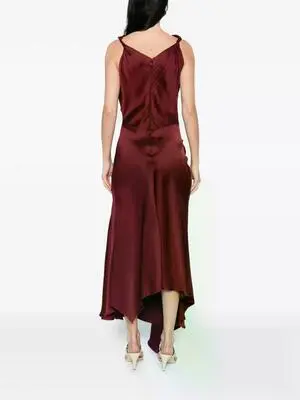 Victoria Beckham Draped Midi Dress - Red