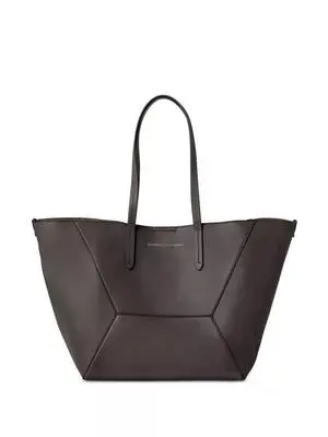 Brunello Cucinelli Leather Tote Bag - Brown