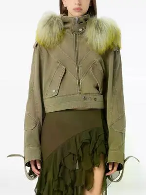 Blumarine Hooded Jacket - Green