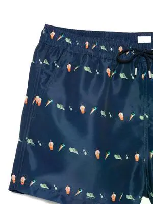 Paul Smith Patterned Swim Shorts - Blue