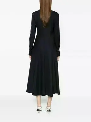 Alberta Ferretti Pleat-detail Midi Dress - Blue