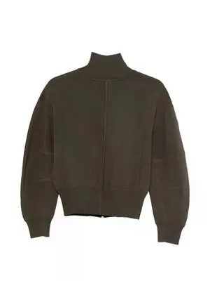 JOSEPH Sable Zip Knitted Jacket - Green
