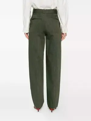 JOSEPH Wool Trousers - Green
