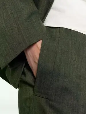 JOSEPH Wool Trousers - Green