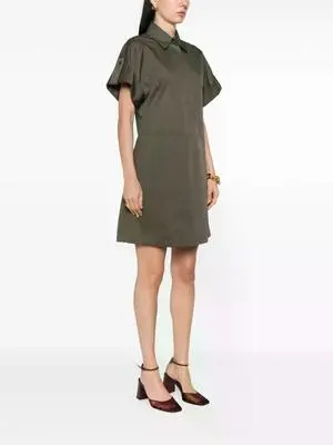 JOSEPH Ali Buttoned Mini Dress - Green