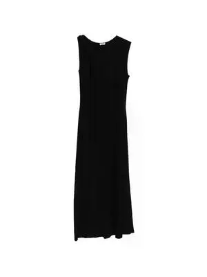JOSEPH Arty Plissé Knit Midi Dress - Black