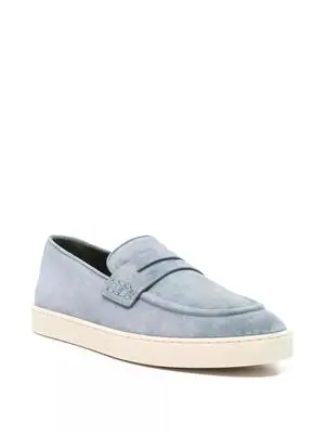 Canali Penny-strap Loafers - Blue