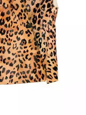 Alberta Ferretti Animal Print Sleeveless Gilet - Neutrals