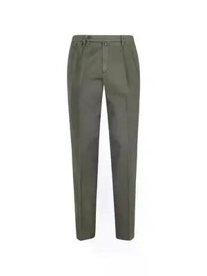 BRIGLIA 1949 Button-fastening Pleated Trousers - Green