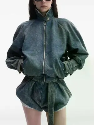 Magda Butrym Belted Denim Shorts