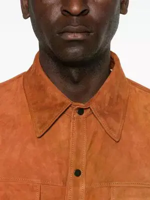 SALVATORE SANTORO Buttoned Suede Shirt Jacket
