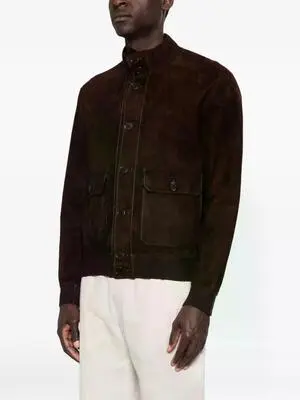 SALVATORE SANTORO Patch-pocket Suede Jacket