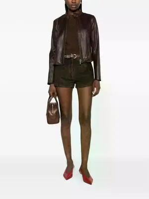 Nour Hammour Leontine Shorts - Brown