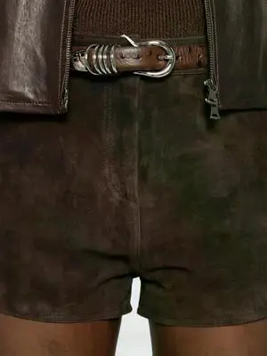 Nour Hammour Leontine Shorts - Brown