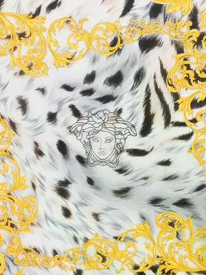 Versace 1990s Silk Scarf - Black
