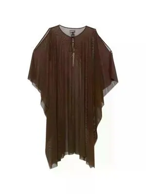 FISICO Tie-fastening Midi Dress - Brown